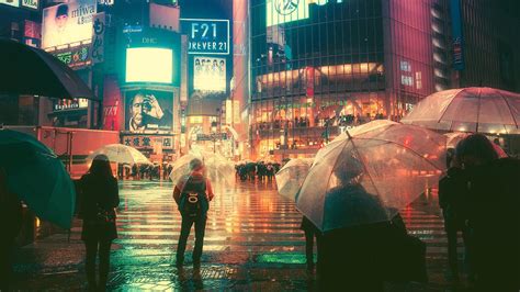 Rainy Japan Wallpapers Top Free Rainy Japan Backgrounds Wallpaperaccess