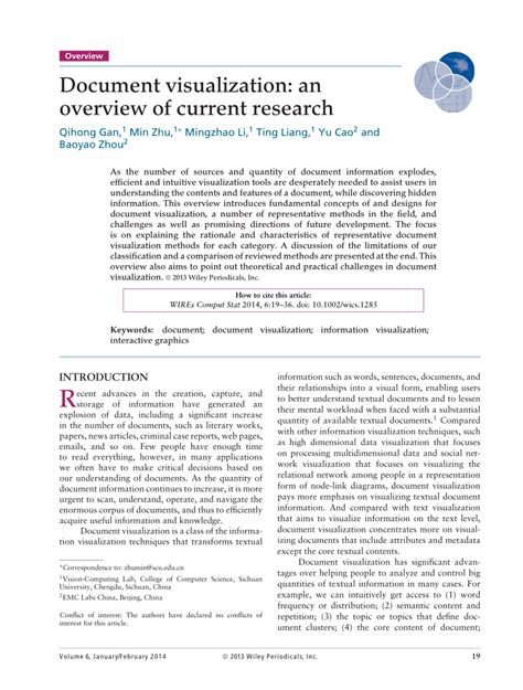 Pdf Document Visualization An Overview Of Current Research