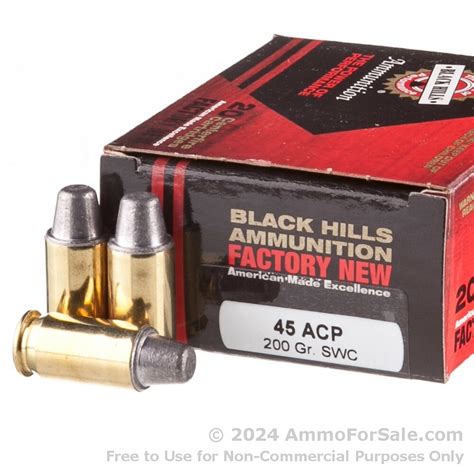 20 Rounds Of Discount 200gr Semi Wadcutter 45 Acp Ammo For Sale By