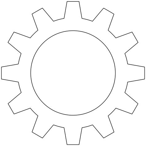 Shape Of Cog Free Printable Papercraft Templates