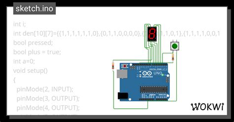 7seg Wokwi Esp32 Stm32 Arduino Simulator