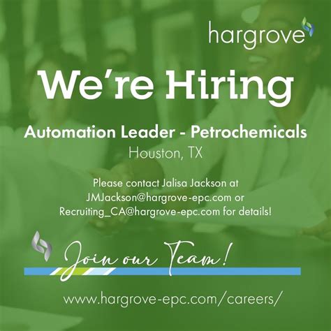 Hiring Hargrove Controls And Automation