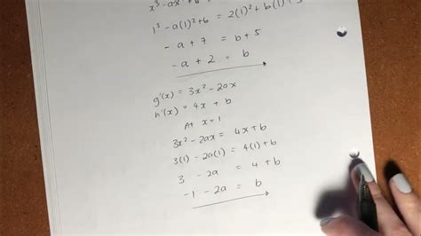 Maths Core Paper 1 Nov 2020 Q12 Simultaneous Equations And Calculus Youtube