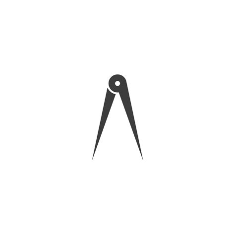 Vector Sign Of The Compass Architect Symbol Is Isolated On A White