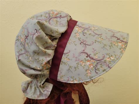 Pioneer Bonnet Prairie Victorian Civil War Bonnet Sunbonnet
