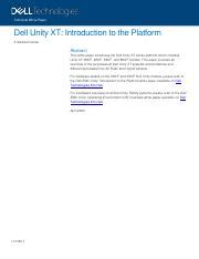 Dell Unity XT Detailed Platform Overview Course Hero