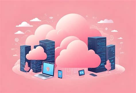 Data Base Cloud Computing Technology Premium Ai Generated Image