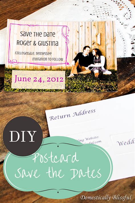 DIY Save The Date Postcards