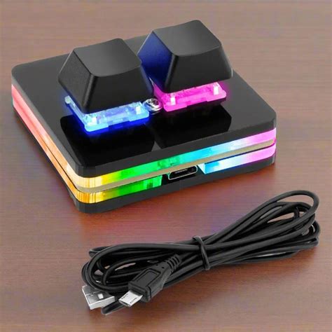 Custom Rgb Mini Gaming Keyboard 2 Key Macro Pad For Copy Paste Phot — Gear Elevation