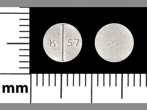 K 57 Pill Gray Round 6mm Pill Identifier