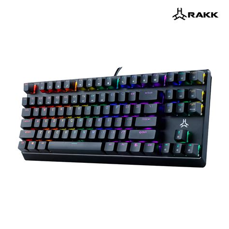 Rakk Tandus V2 87 Keys Wired Gaming Keyboard Seamless Doubleshot Keycaps Rainbow Led Outemu Red