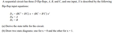 answered a sequential circuit has three d… bartleby