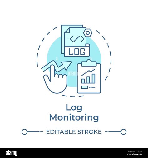 Log Monitoring Soft Blue Concept Icon Stock Vector Image And Art Alamy