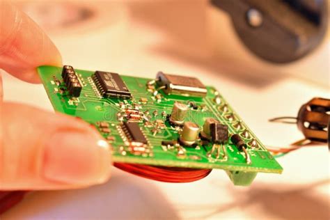 Repairing A Microchip Detail Wiring Diagram From Computer Technology Stock Photo Image Of
