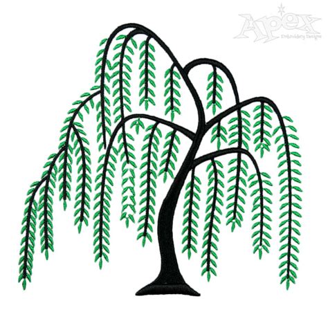 Willow Embroidery Design Apex Monogram Designs And Fonts