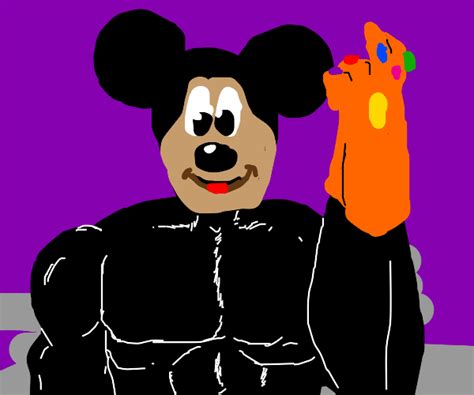Mickey Mouse With The Infinity Gauntlet Drawception