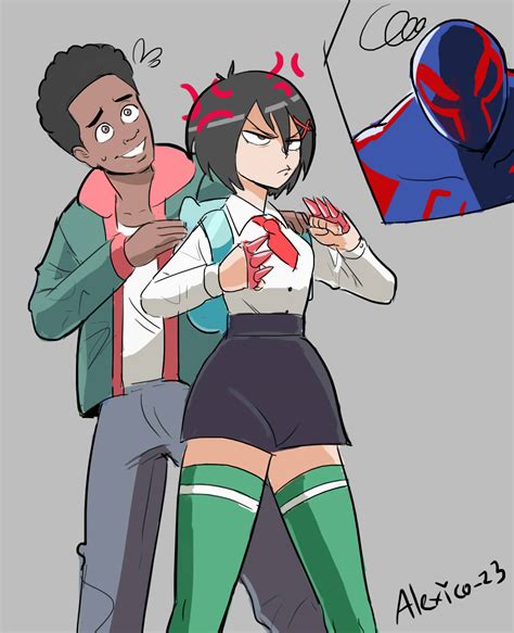 Thecooleralexico Miguel Ohara Miles Morales Misako Kunio Kun Peni Parker Spider Man
