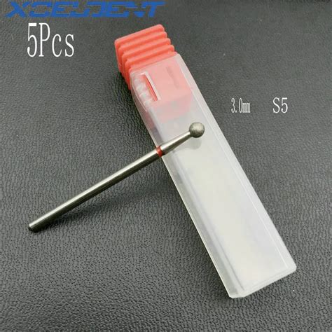 5 шт компл стоматологические головки сферической формы алмазные фрезы для маникюра биты