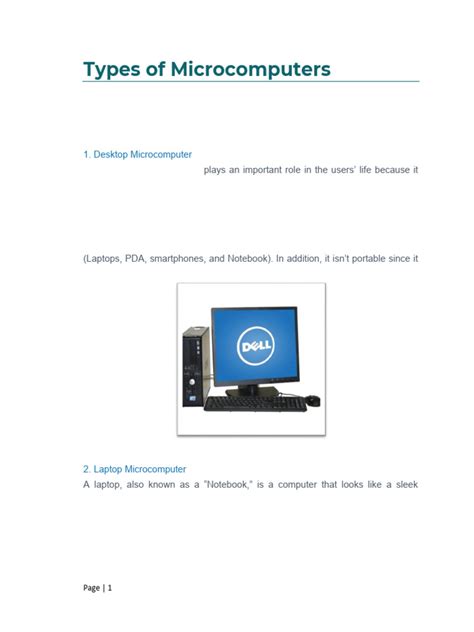 Types Of Microcomputers Pdf