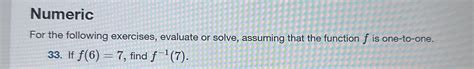 numericfor the following exercises evaluate or