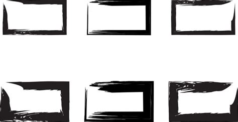 Horizontal Rectangle Shape Grunge Brush Royalty Free Vector