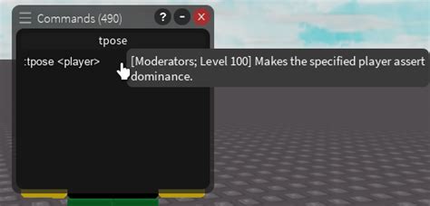 I Made A Command To T Pose Using Adonis Creations Feedback