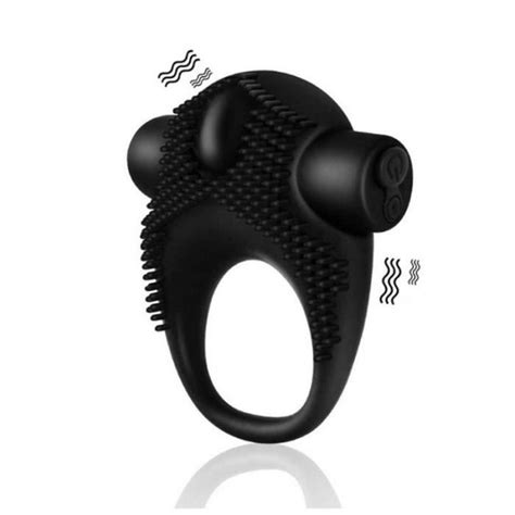Usb Noir Anneau Pénien Vibrant Pour Hommes éjaculation Retardée Anneau Pénien Vibrateur à 10