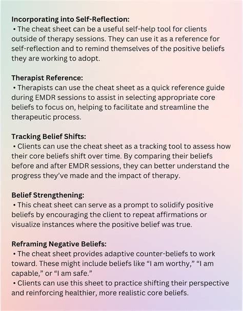 Emdr Core Beliefs Eye Movement Desensitization And Reprocessing