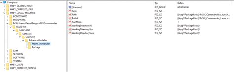 viewing virtual registry keys from an msix app msix hero