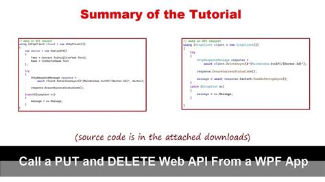 Call A Put And Delete Web Api From A Wpf App Web Api With Aspnet Core Youtube