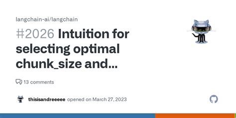 Intuition For Selecting Optimal Chunksize And Chunkoverlap For