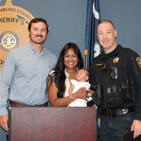 Spartanburg This Morning Deputy Scarborough And Deputy Mosier Were Presented With The