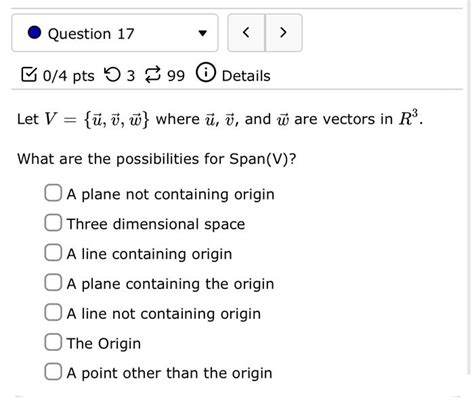 Solved Let V U V W Where U V And W Are Vectors In R Chegg Com