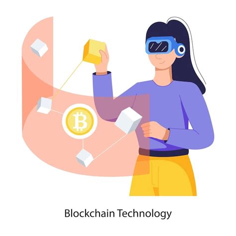 Premium Vector Trendy Flat Illustration Of Blockchain Technology