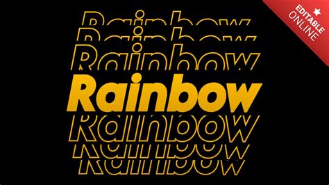 Rainbow | Modern Stroke | Text Effect Generator
