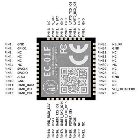 Ec616s Chip Wifi Module Ai Thinker Model Ec 01f Wifi Module Ec 01f Ai Thinker Ec 01f