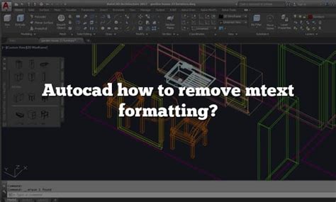 Autocad How To Remove Mtext Formatting