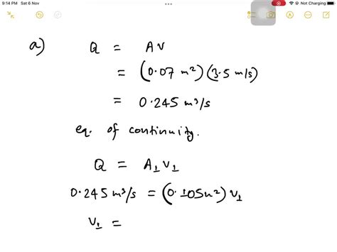 Solved Water Flows A Stream Line Flow Of Through A Tube Of Equal Open Ends From Its Side To