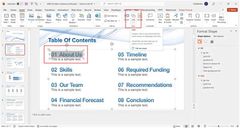 How To Create Table Of Contents In Powerpoint