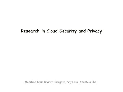 Security On Cloud Computing Pptx