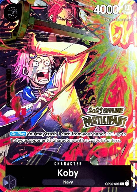 Op02 098 Koby Character Card Alternate Art Promo Offline Participant