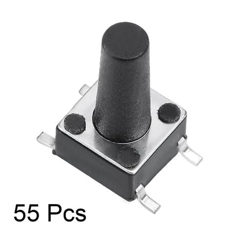 6x6x12mm Momentary Panel Pcb Smd Smt Push Button Spst Tactile Tact Switch 55pcs 6x6x12 55pcs