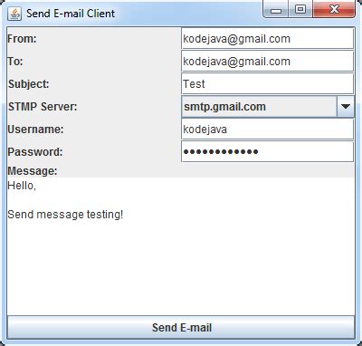 How Do I Create A Simple Mail Client Program In Swing Kode Java