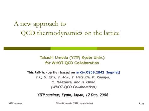 Ppt A New Approach To Qcd Thermodynamics On The Lattice Powerpoint