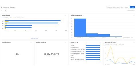 snowsight dashboard capabilties and limitations boolean data systems
