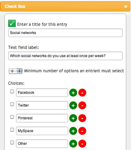 Using Checkboxes As Giveaway Entries PromoSimple Blog