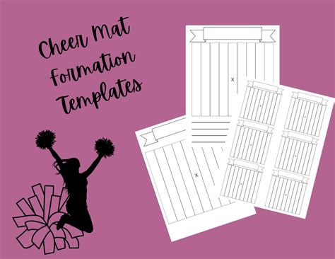 Cheer Mat Formation Template Etsy