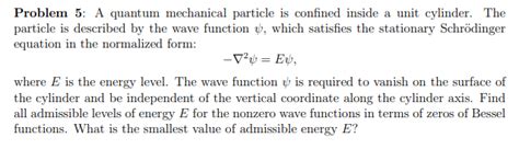 Solved Problem A Quantum Mechanical Particle Is Confined Chegg