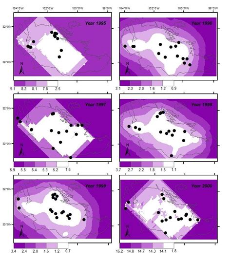 Standard Deviation In Meters For Ordinary Kriging Applied To Edwards