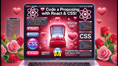 🔥 learn react and css by building a romantic 💍 propose day ui 💖💻 tamil